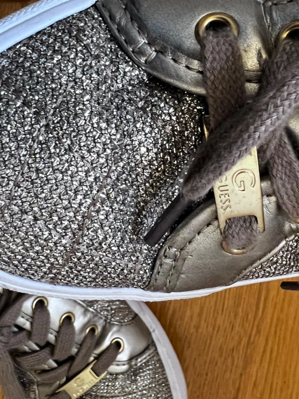 G by Guess | Shoes | Guess G By Guess Gold Sparkle Sneakers Size 7 ...